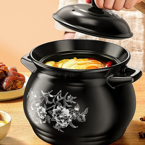 Stockpot with Lid Ceramic Stew Pot、 Big Pots for Cooking Chinese Soup ...