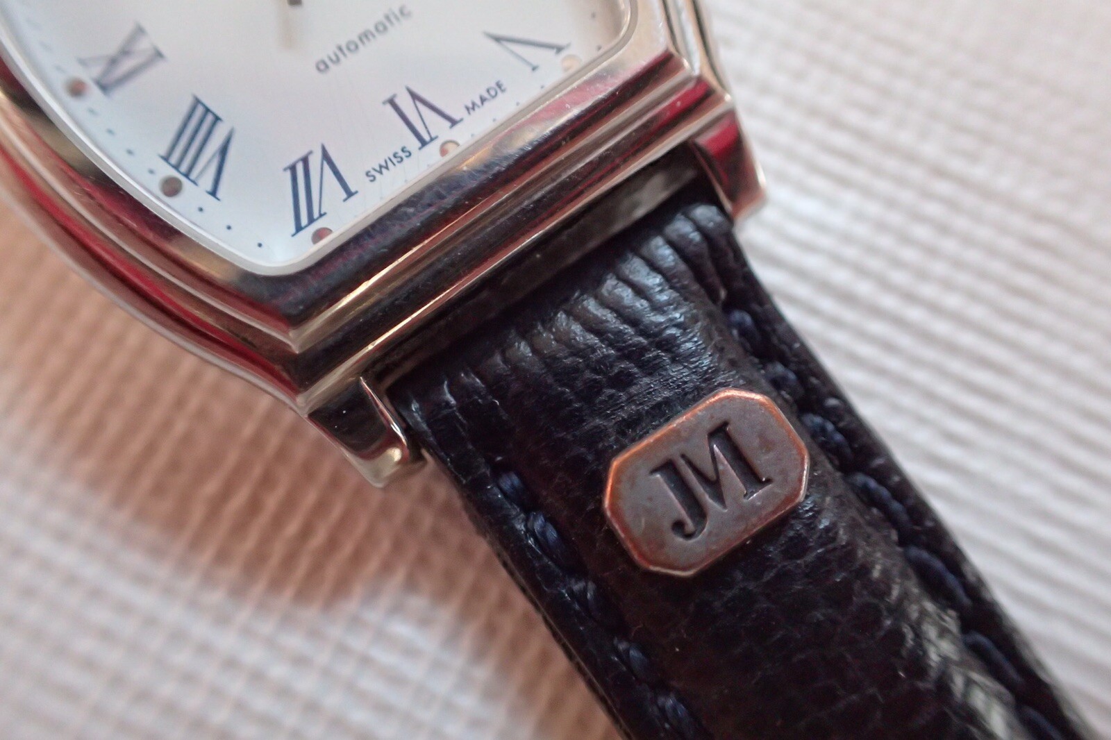 Jean Marcel Watch Women’s Automatic Enamel Dial Blue Hands Sapphire ...