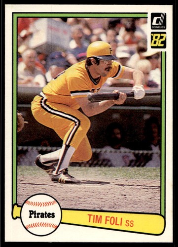 1982 Donruss 376 Tim Foli Pittsburgh Pirates Baseball Card | eBay