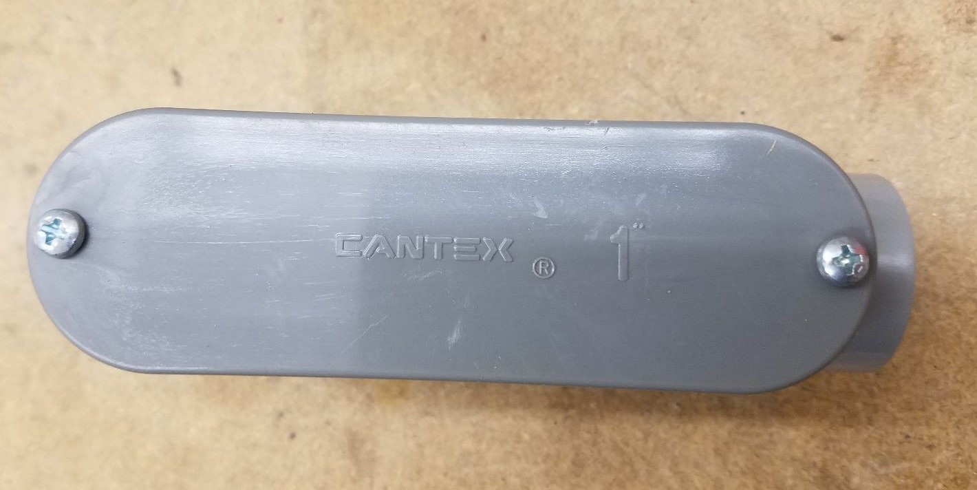 *NEW* CANTEX CONDUIT CONDULET 1" LB PVC WITH COVER | eBay