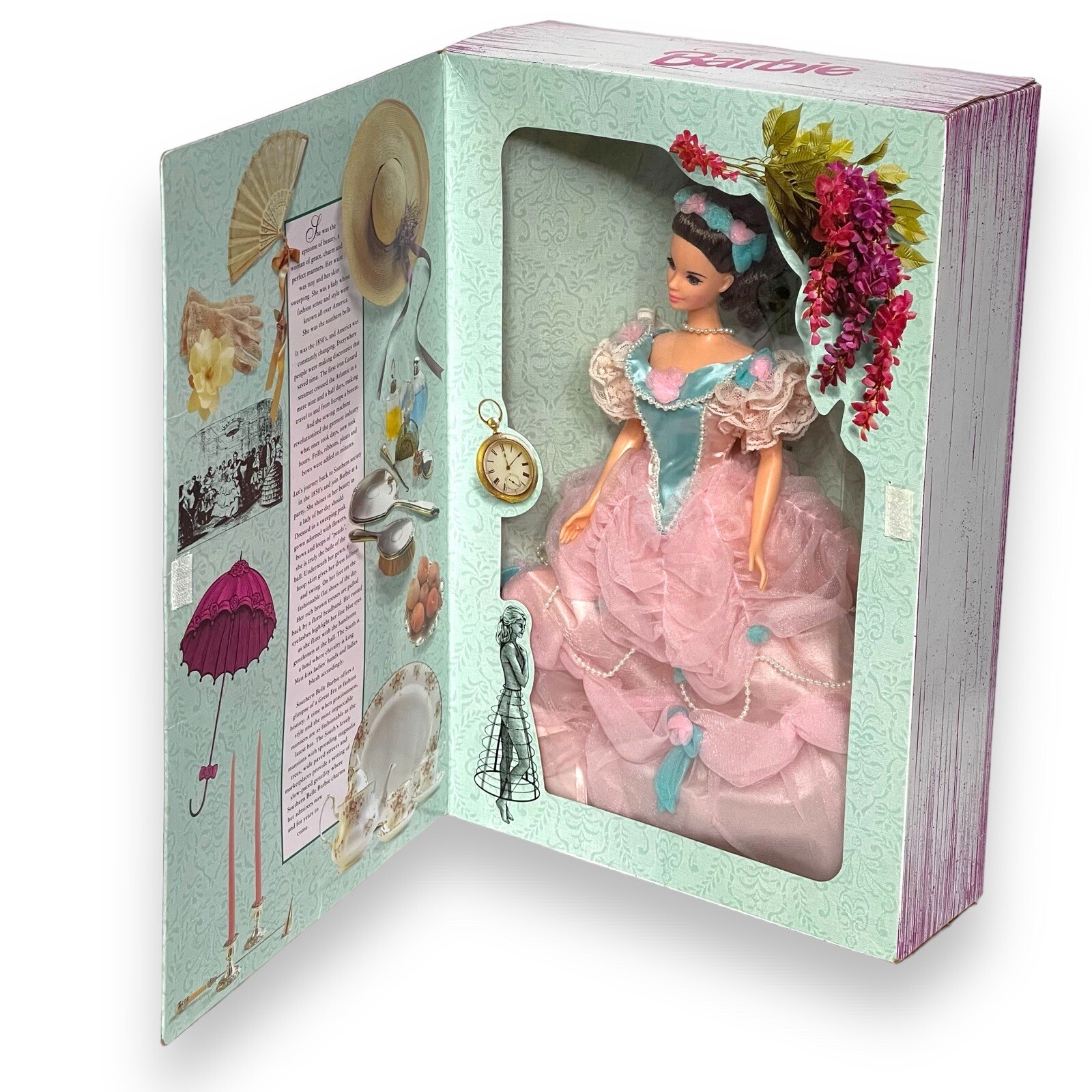 1850’s Southern Belle Barbie Great Eras Rooted Eyelashes Mattel 11478 ...