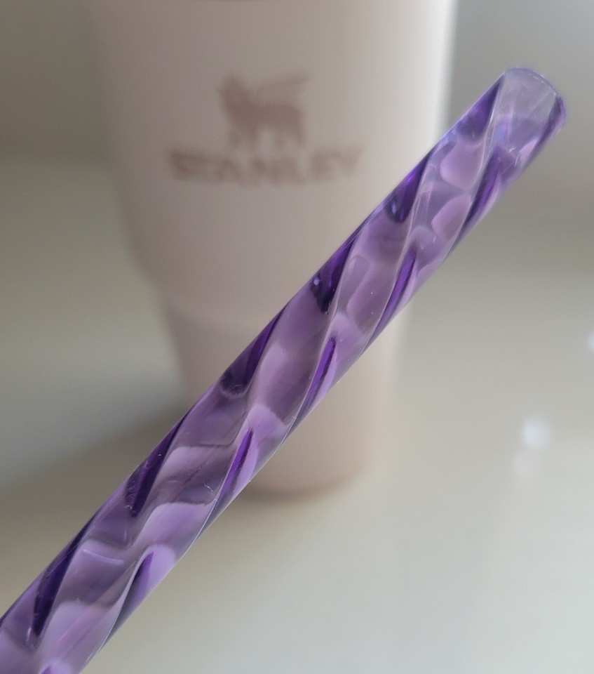 10-RARE 10MM 40/42oz Fat Crystal Swirly Wavy Shiny 12" Stanley ...