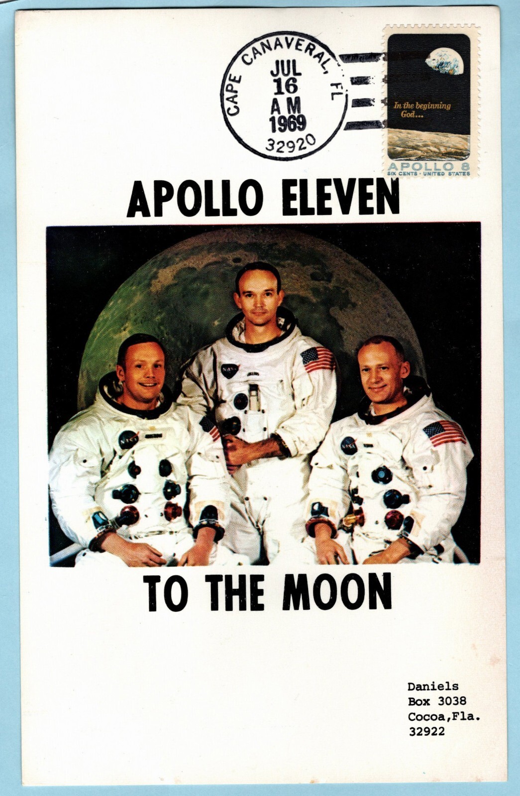 Space Cover, APOLLO ELEVEN TO THE MOON JULY 16, 1969 | eBay