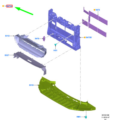 FORD PUMA Air Deflector Front Panel End Housing 2435211 NEW GENUINE ...