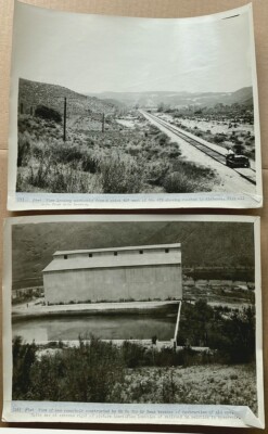 1930’s 8x10 Railroad photos. Roadbed from side borrow + new Reservoir ...
