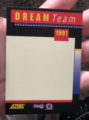 Rare 1991 Score Dream Team Blank Card Excellent Condition Just Opened ...