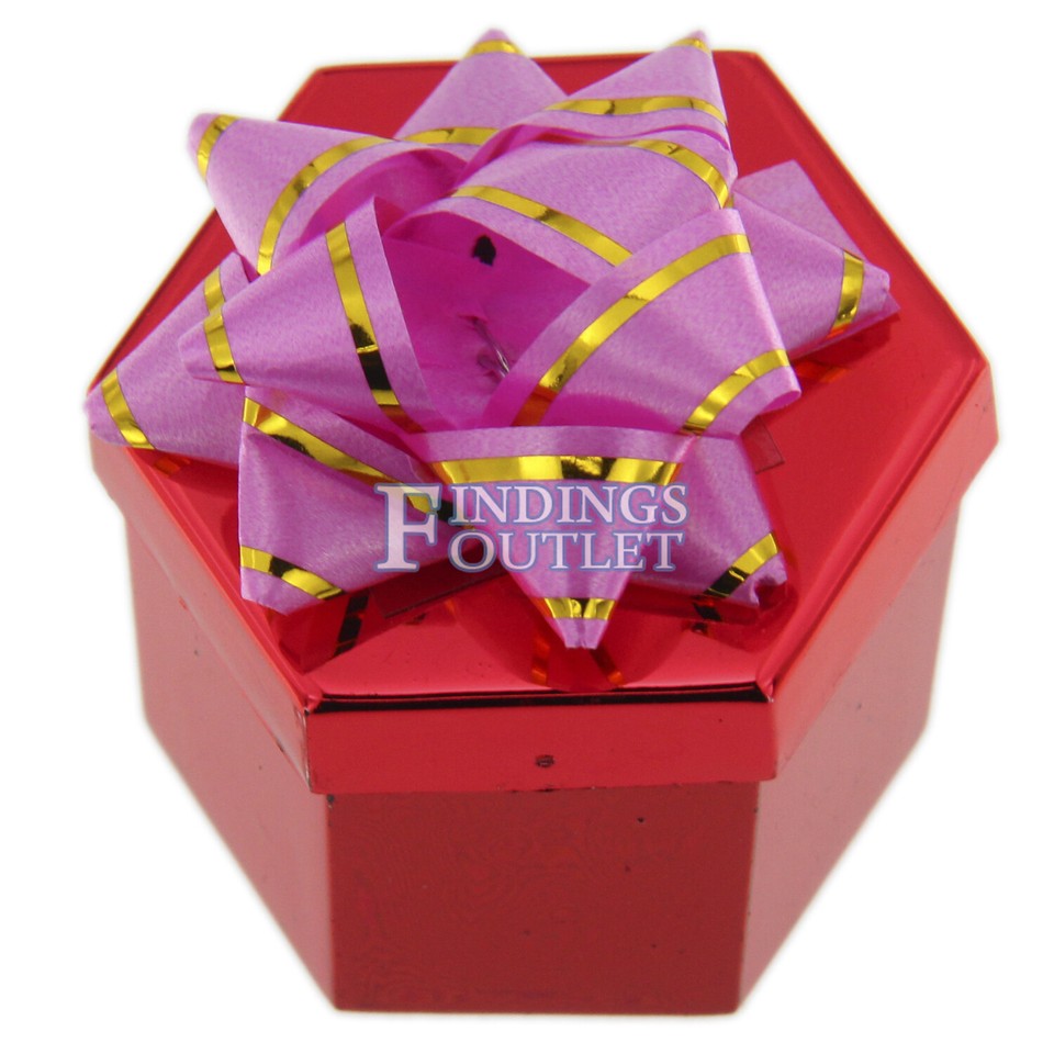 Shiny Metallic Mini Present Ring Boxes Assorted Jewelry Display Gift ...