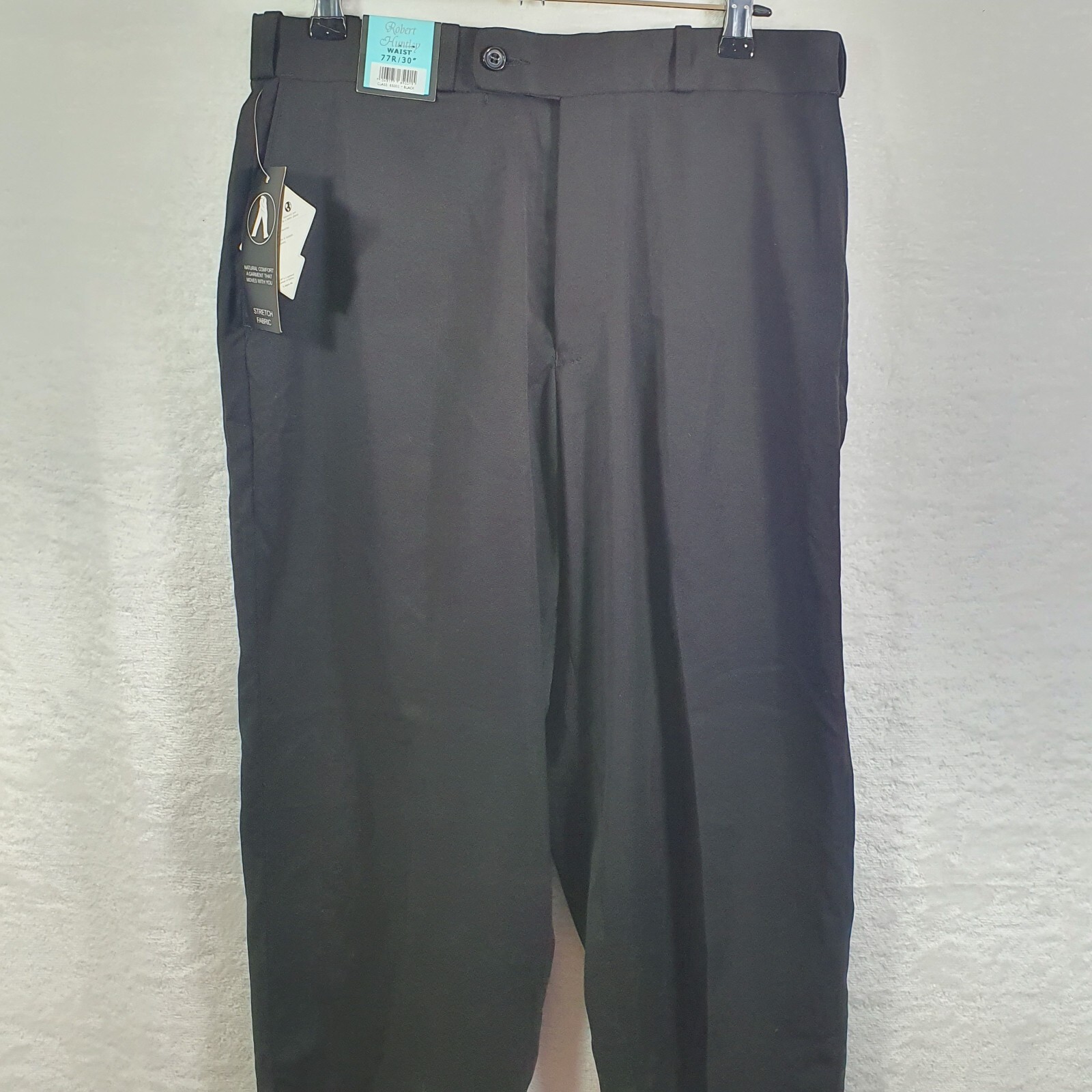 Robert Huntley Pants - Black - Size 77R - 30" Waist - Expandable Waist ...