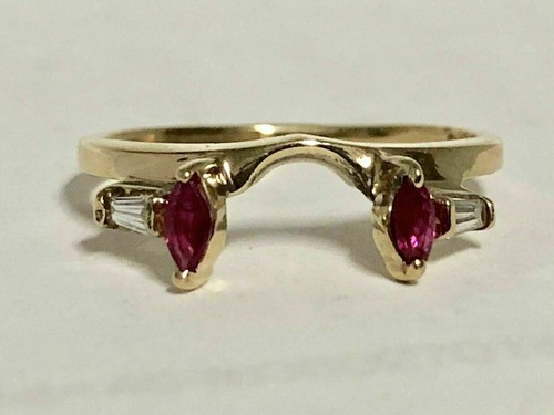 1.50Ct Marquise Lab-Created Ruby 14K Yellow Gold Plated Ring Wrap ...