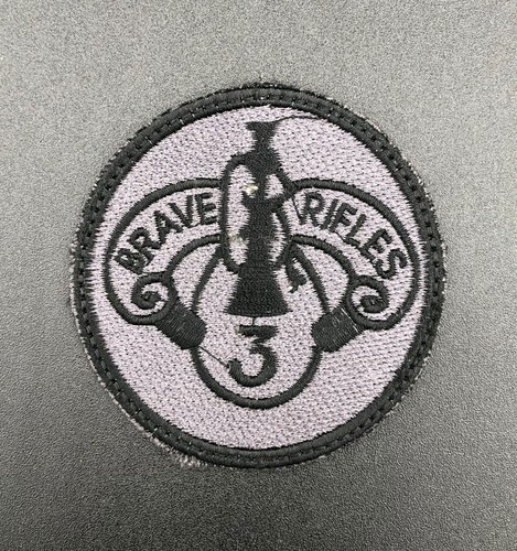 US Army 3rd Cavalry Regiment Brave Rifles Blk & Grey Theatre Made Patch ...