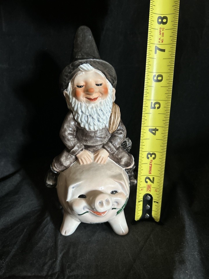 Goebel's Co-Boy Chuck Riding Lucky Pig Gnome | eBay