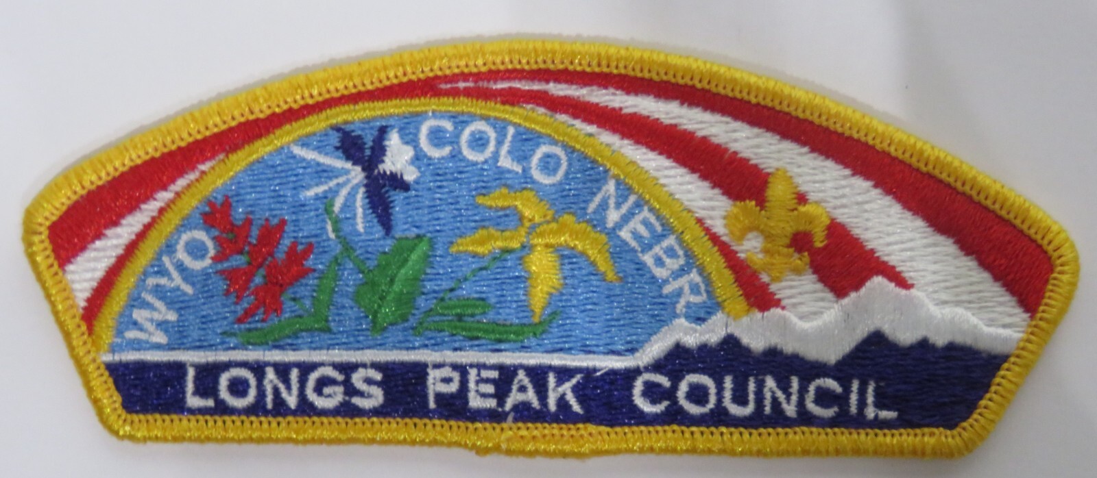 Boy Scouts America Shoulder Patch Longs Peak Council, Wyoming/Colorado BSA | eBay