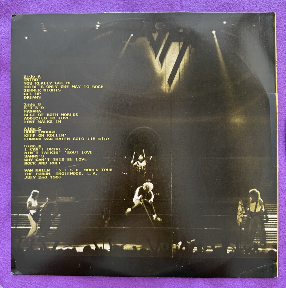 RARE!!! Van Halen 5150 World Tour 1986 White Label Vinyl EXC. COND. | eBay