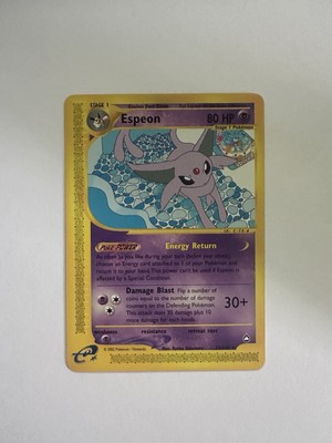 Espeon 11/147 Non-Holo Rare Aquapolis E-Reader Pokemon Card NM/LP ...