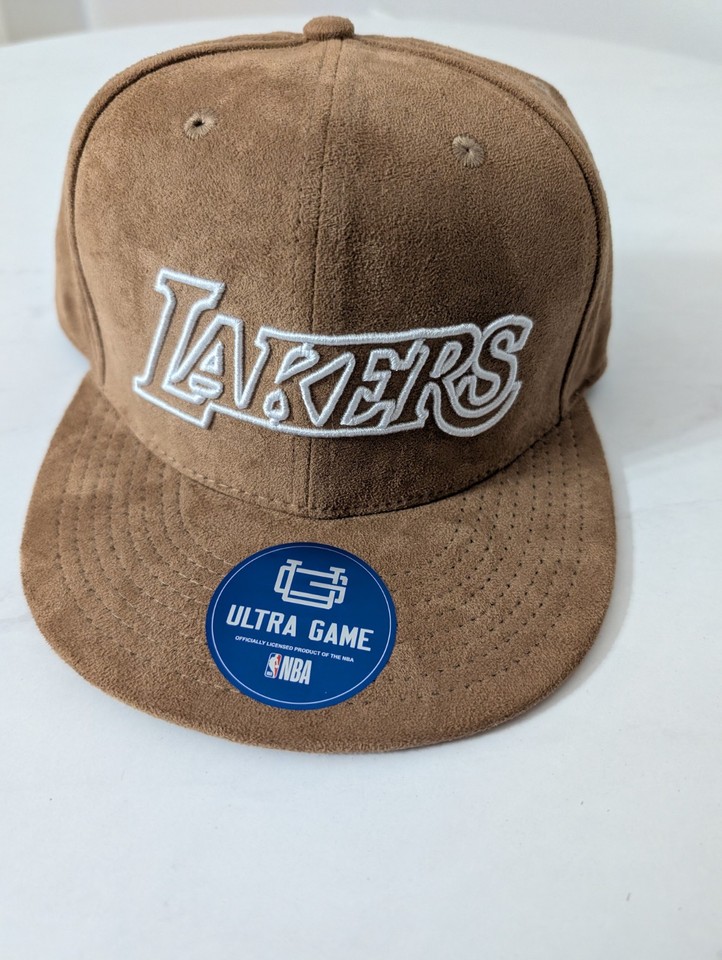 Los Angeles Lakers Ultra Game NBA Tan Suede Snapback Hat Cap NEW | eBay