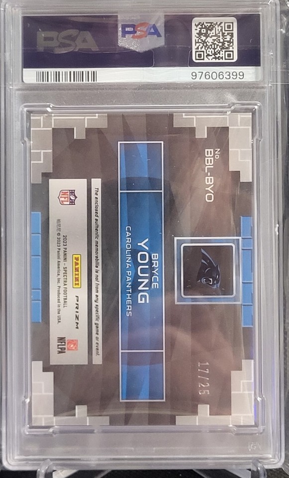 2023 Spectra Building Blocks Relic-Meta Bryce Young RC / 25 #BBLBYO PSA ...