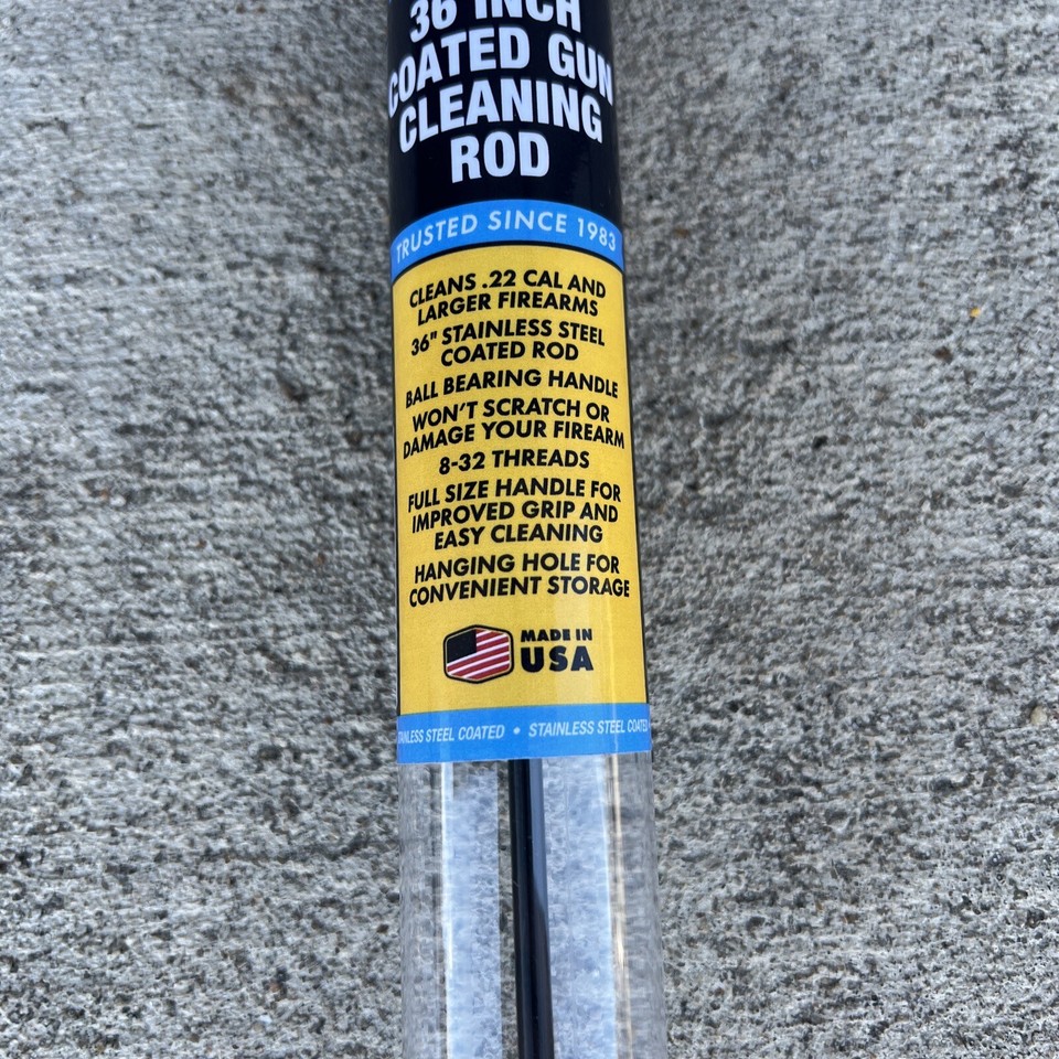 Shooters Choice 36" Coated SS Rod .22 Cal & Larger SHF-SROD-22SC Cleaning Rod | eBay