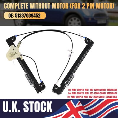 Front Right Window Regulator 51337039452 For Mini One Cooper R50 R52 ...