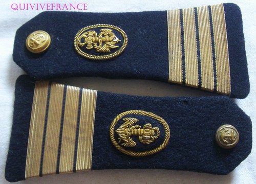 PFE3008 - PATTES D'EPAULE CAPITAINE DE NAVIRE - COMMANDANT MARINE ...