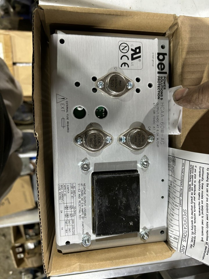 BEL POWER SOLUTIONS POWER SUPPLY HCAA-60W-AG +5V,+15V,-15V(12 to 15V ...