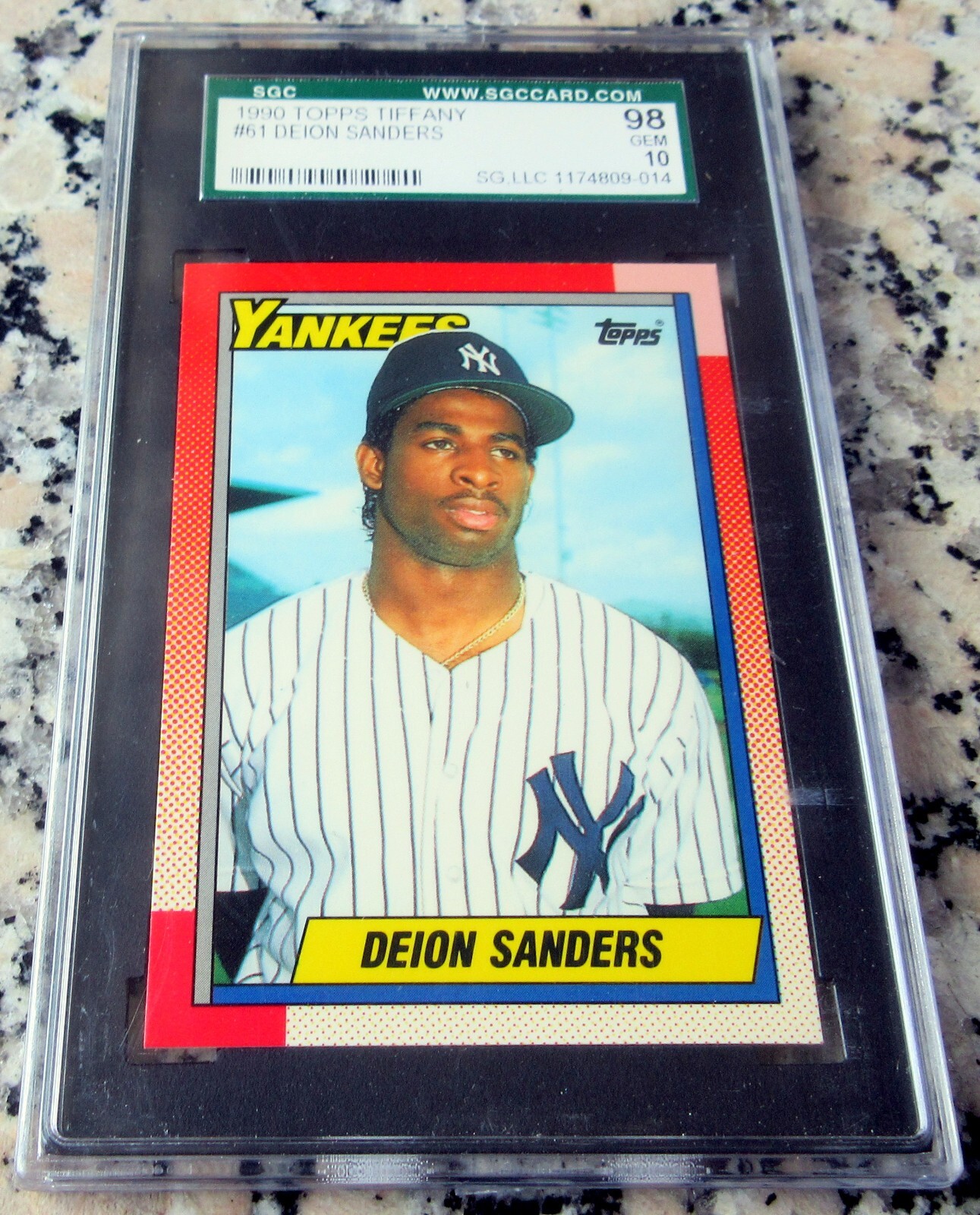 DEION SANDERS 1990 Topps TIFFANY RARE SP Rookie Card RC SGC 10 98 POP 5 ...