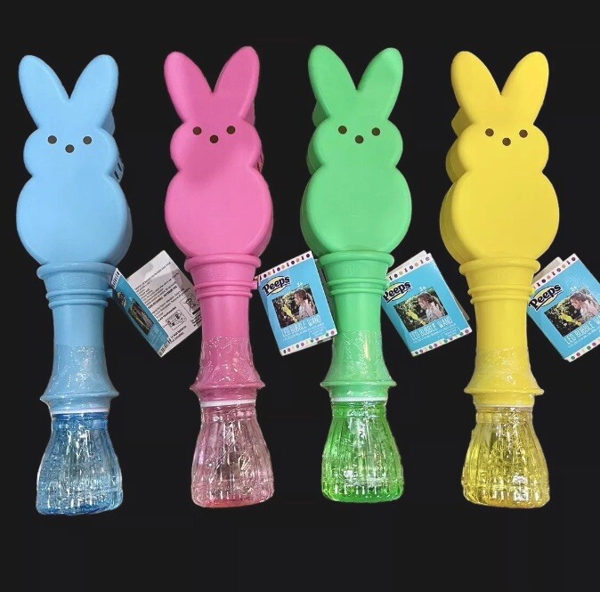 Peeps BLUE Bubble Wand LED Light Up Basket Toy, BIG 13.5" New 2025 ...