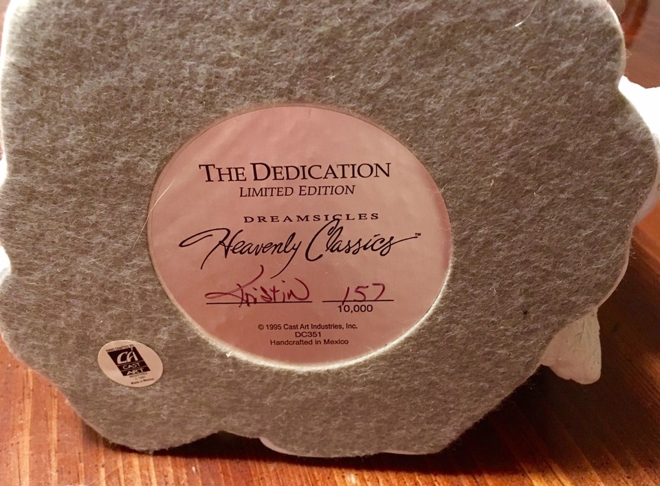 DREAMSICLES - 1995 LIMITED EDITION CAST ART CREATION "THE DEDICATION ...