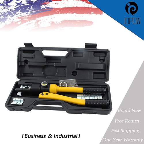 YQK-120 Hydraulic Crimper 12T Cable Lug Terminal Wire Crimping Tool w/8 ...