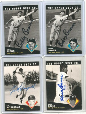 1994 ud ALL time HEROES of BASEBALL auto SIGNED-lot BOBBY BROWN card ...