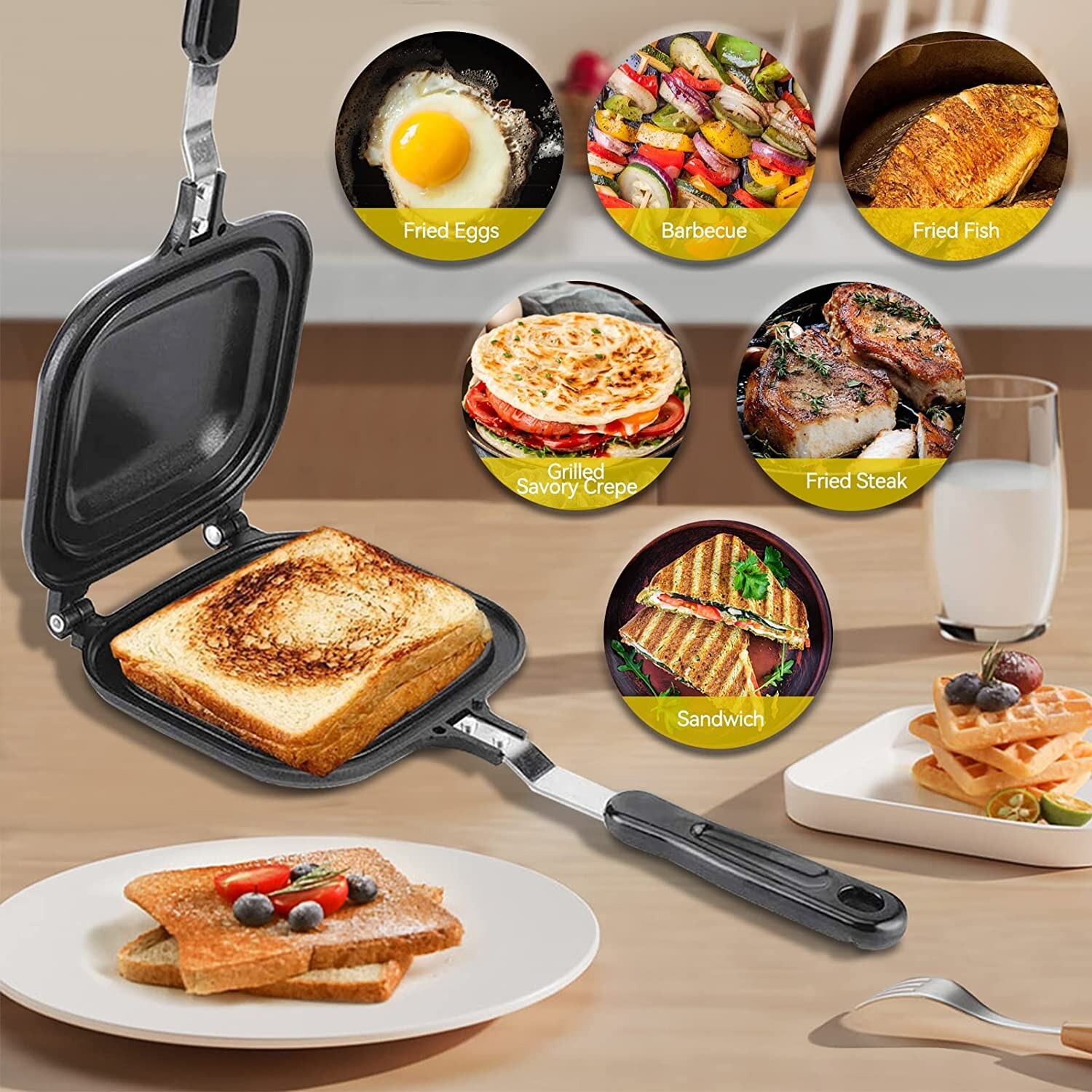 Gas Stovetop Toasted Sandwich Toastie Maker for Home & Camping Camp ...