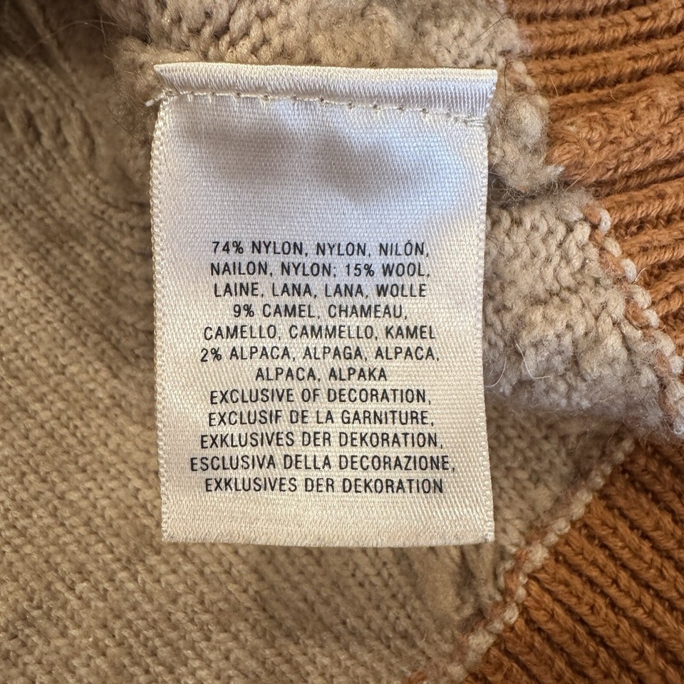 Anthropologie Knitted Knotted Alpaca Camel Back Bow Tie Cable Knit ...