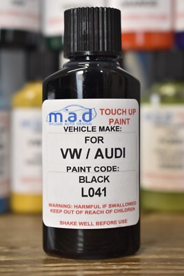 Touch Up Kit For VW/Audi Black L041/A1 Bottle Brush Repair Paint Chip ...
