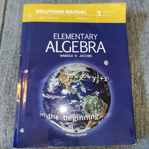 Elementary Algebra (Solutions Manual) by Harold R. Jacobs (2016, Trade ...