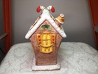 Vintage CANDYLAND Candy Cane Gingerbread House Large Ceramic Cookie Jar ...