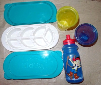 2 BABY TODDLER SNACK CONTAINERS KIDCO WITH LIDS JAKE PIRATE BOTTLE ...