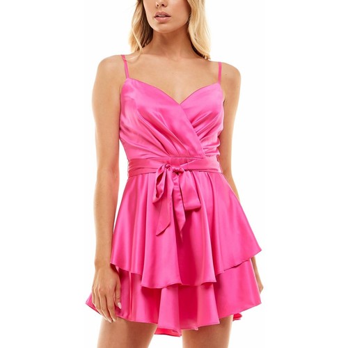 B. Darlin Womens Pink A-Line Mini Party Mini Dress Juniors 11/12 BHFO ...