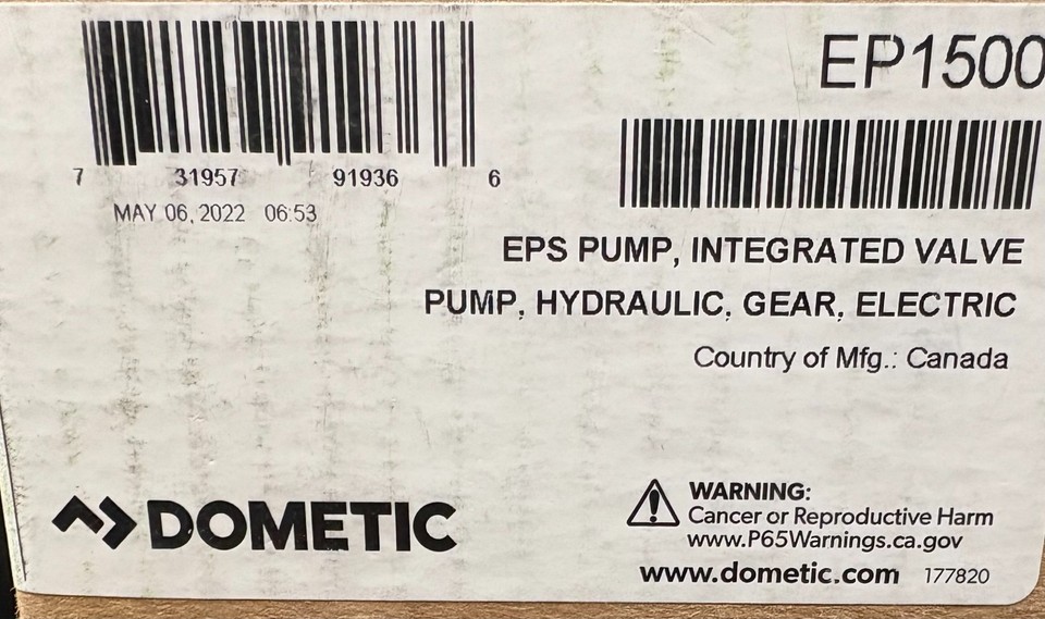 Seastar Dometic OEM Optimus Hydraulic Steering Pump EP1500 | eBay