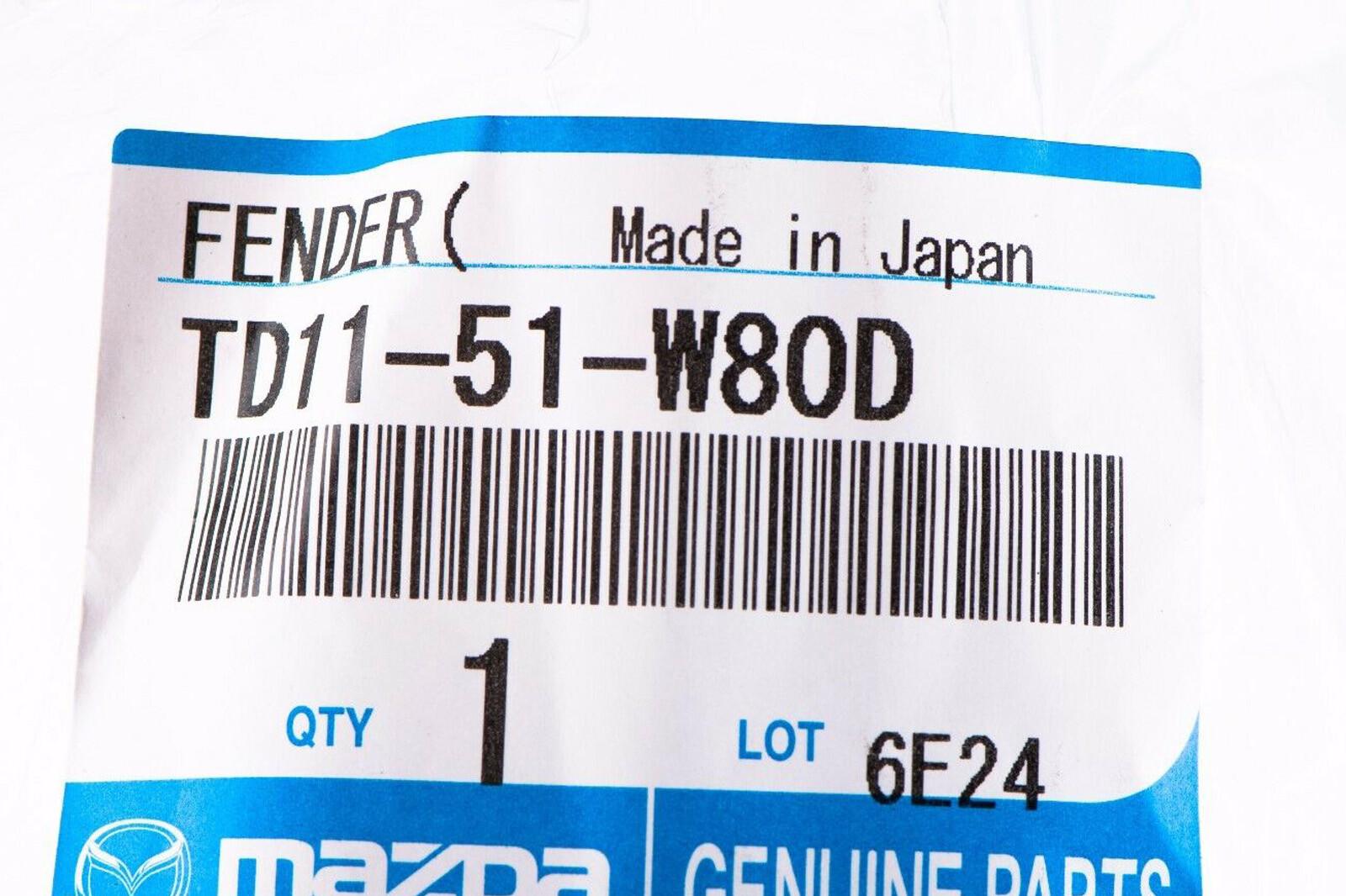 2007 2008 2009 Mazda CX-9 Lower Left Driver Side Fender OEM NEW - TD11 ...