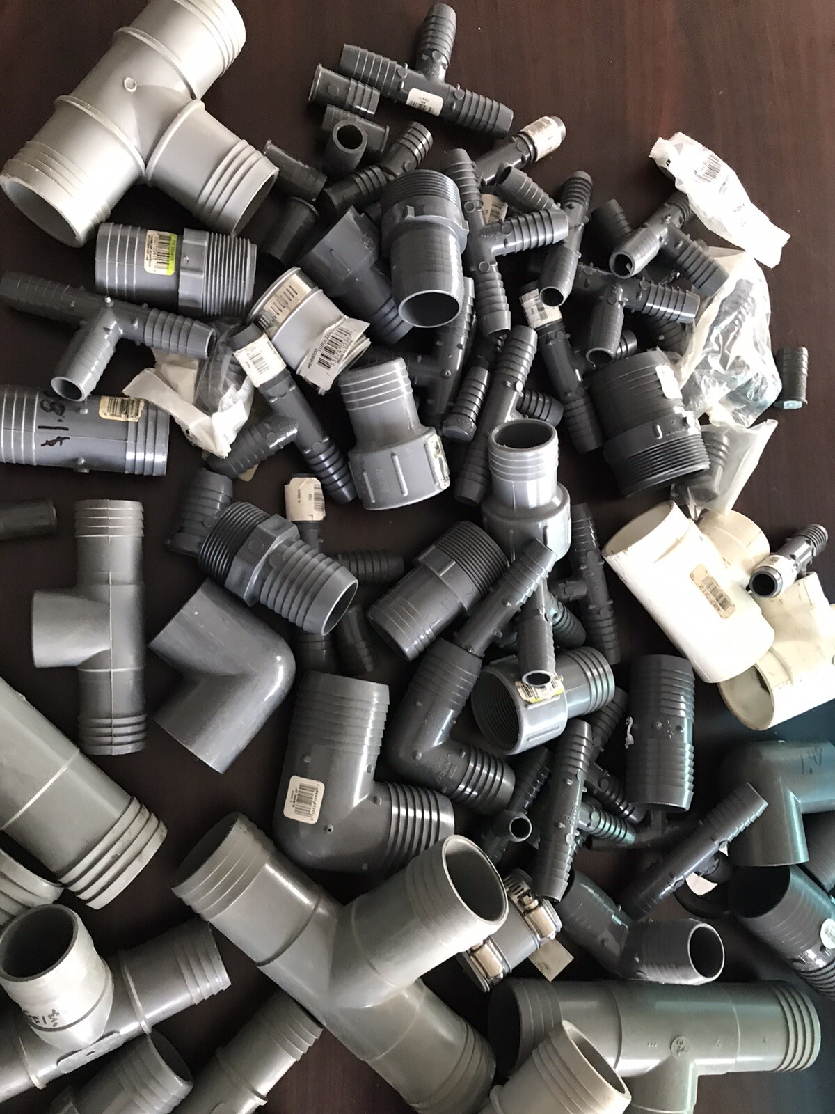 Misc Lot Of Pvc Plumbing Pieces Parts T | eBay