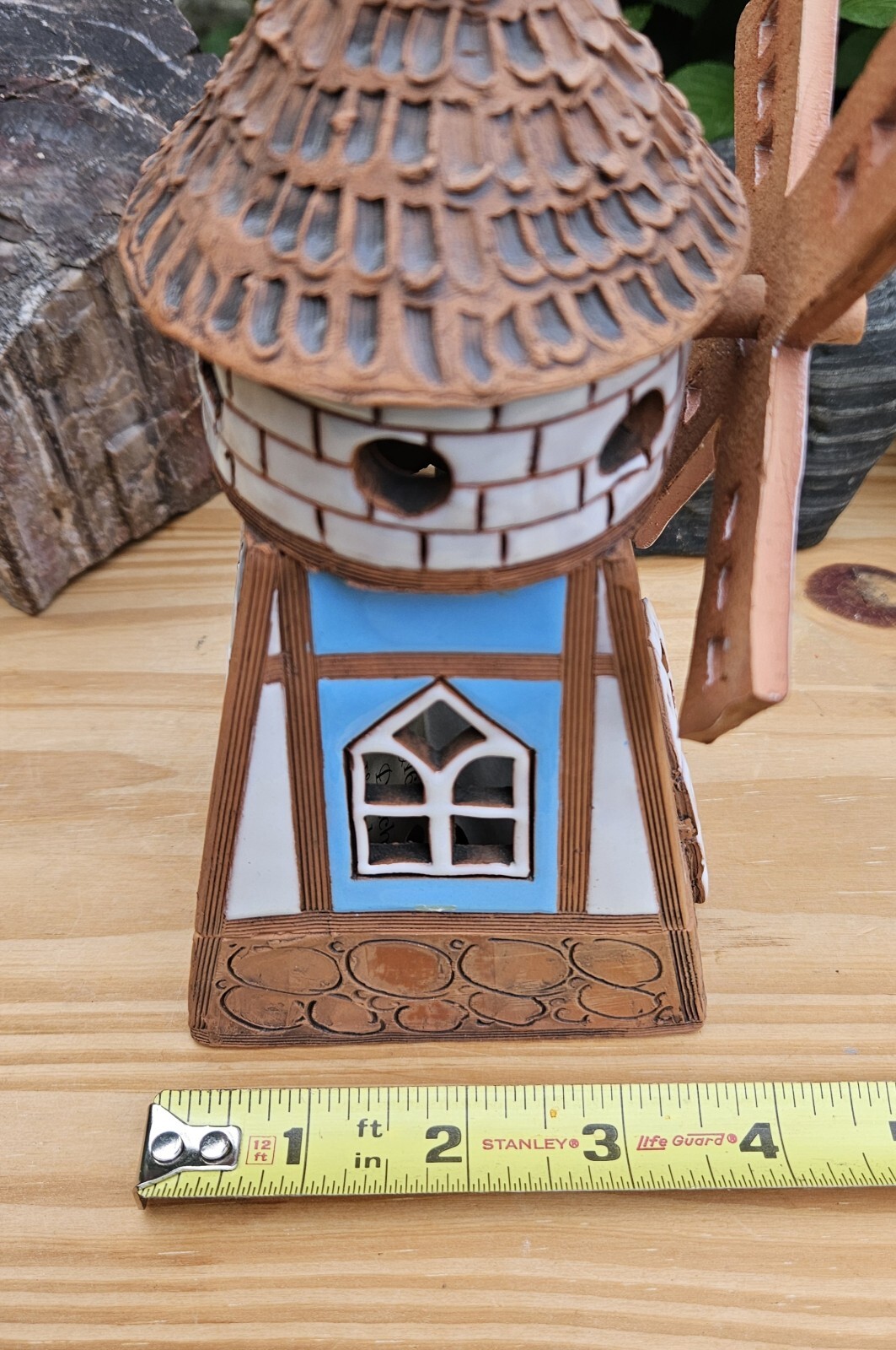 Rare Vintage Dutch Windmill Clay Pottery Sculpture Handmade in ...