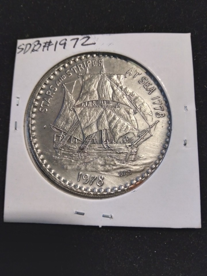 1978 Poseidon Oxidized Silver Doubloon - Mardi Gras | eBay