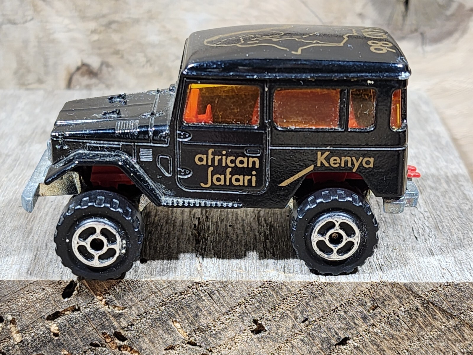 1993 Majorette 1:55 Diecast Toyota 4x4 Kenya African Safari Raid 86 ...