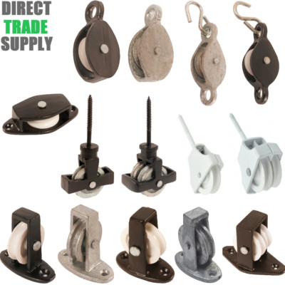 Pulleys Pulley Wheel Cast Nylon 38-44mm Galv Black White Awning Rack ...