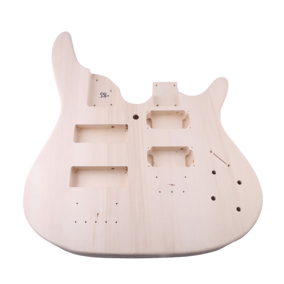 DIY Electric Guitar and Bass Double Neck Kit Basswood Body Hard Maple ...