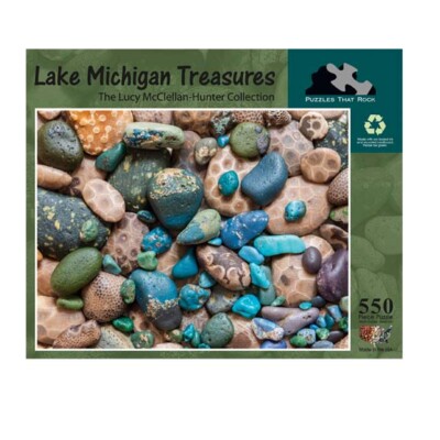 LAKE MICHIGAN TREASURES - 550 Piece Jigsaw Puzzle - Puzzles That Rock ...