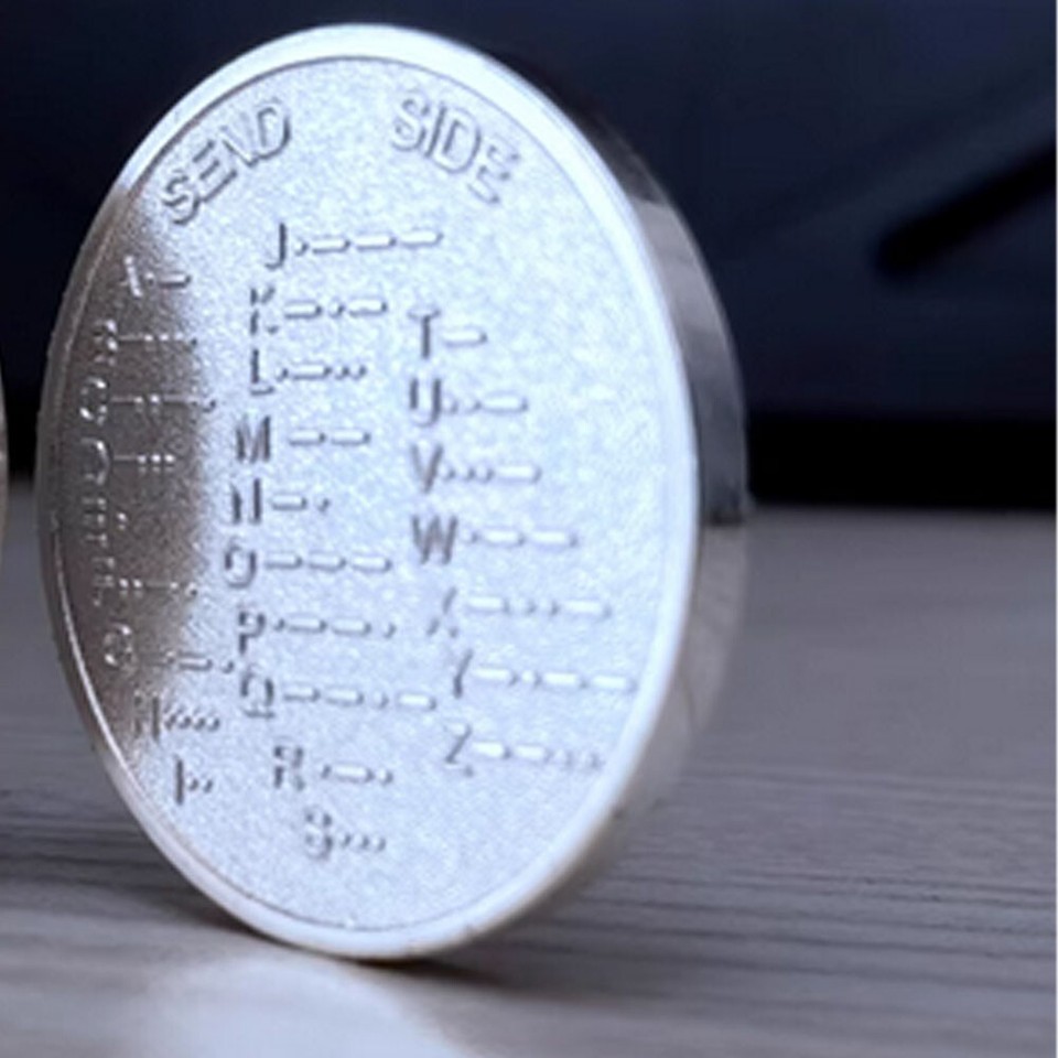 Silver CW Morse Code Decoder Chart Medal Coin Commemorative Coin Gift ...