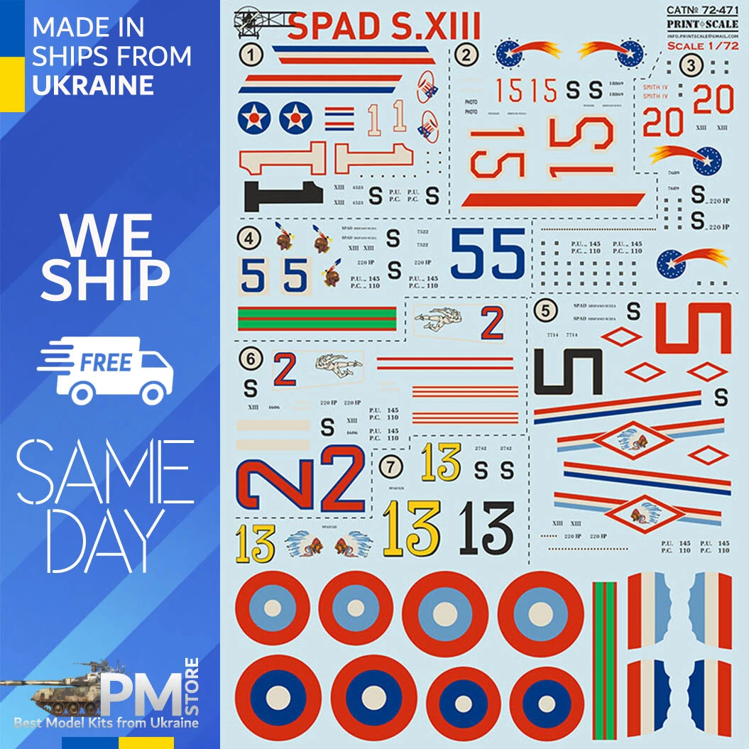 Model Aircraft Decals 1 72