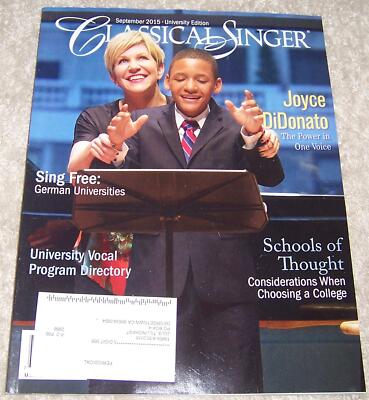 Classical Singer Magazine September 2015 Joyce DiDonato opera | eBay