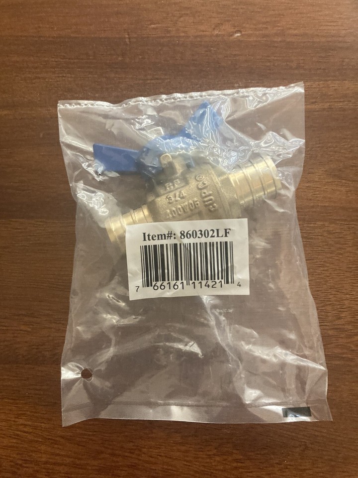 3/4” Pex Brass Ball Shut Off Valves - 2 Pieces - Blue Handles | eBay