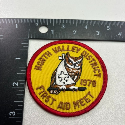 VINTAGE 1978 NORTH VALLEY DISTRICT FIRST AID MEET OWL Boy Scouts Patch ...